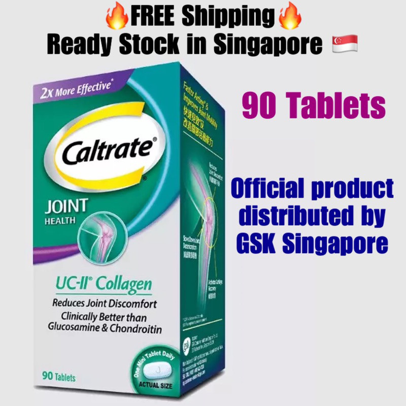 【Ready Stock in SG】GSK Caltrate Joint Health UC-II Collagen 90 tablets UC-ll GSK Caltrate ...