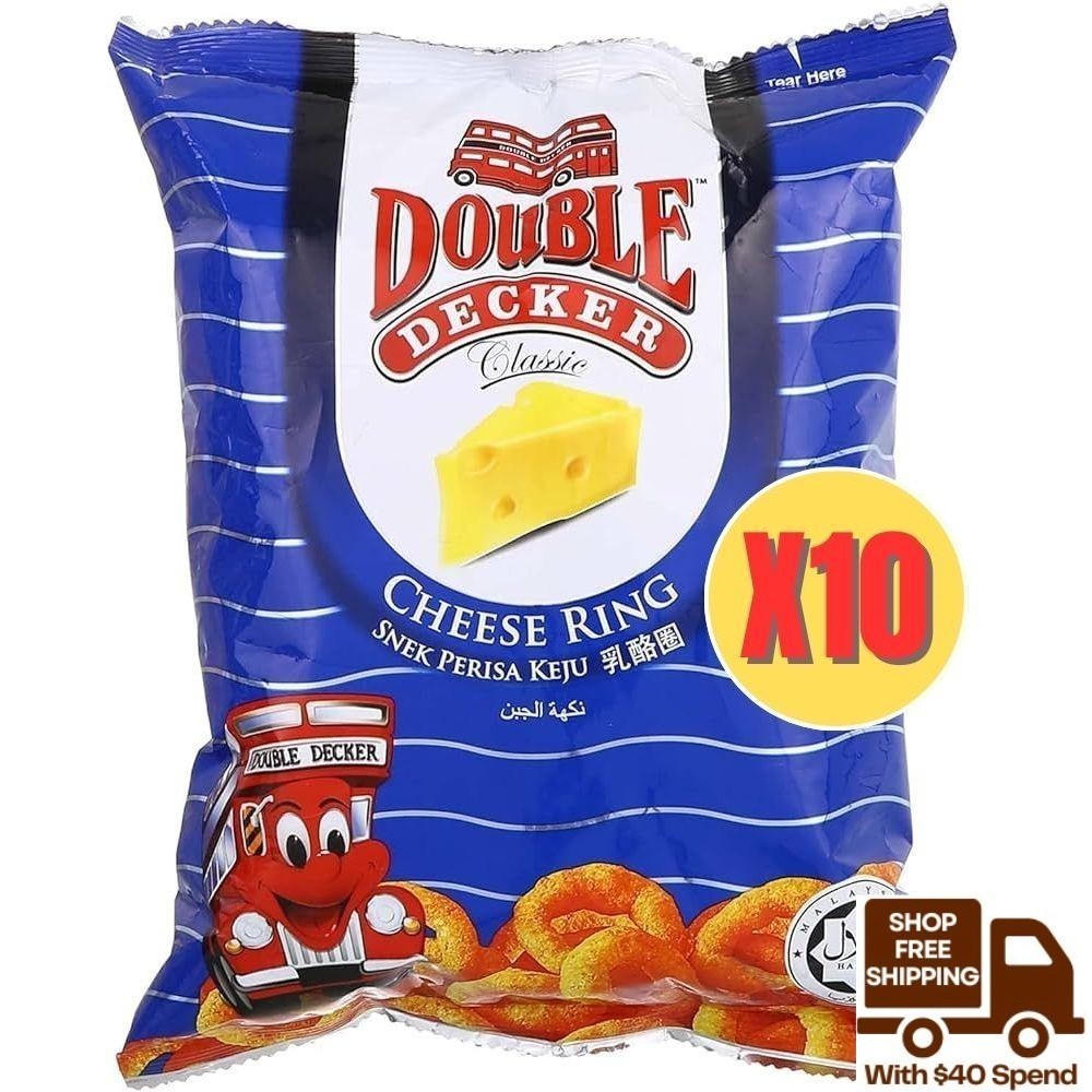 (Expiry 15th October 2024) Double Decker Cheese Ring Classic (10 x 60g ...