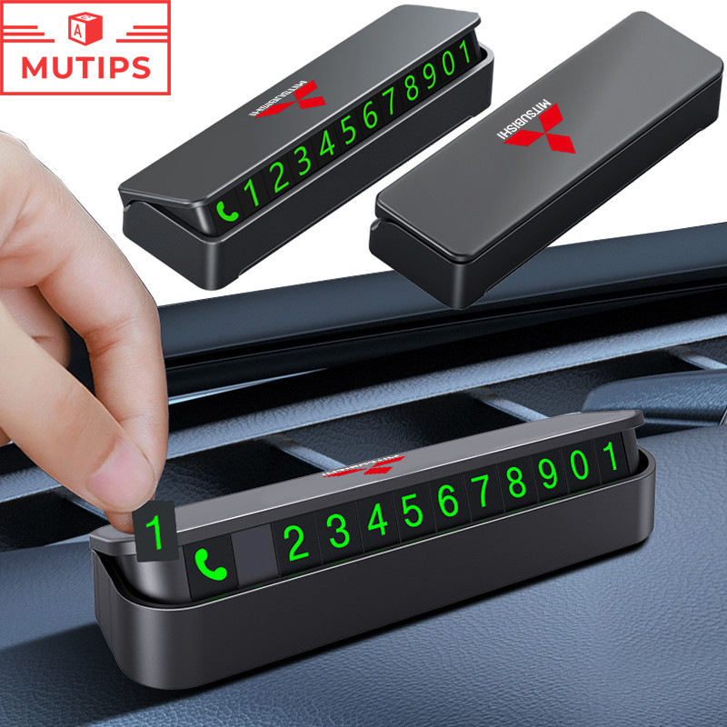 Mitsubishi Car Luminous Phone Number Card Plate Temporary Magnetic ...