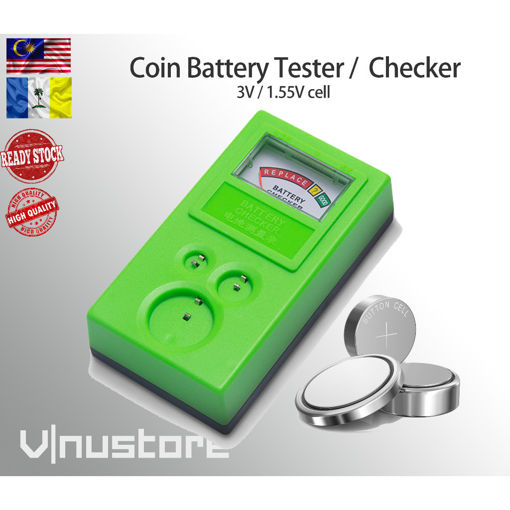 Coin Battery Tester | Checker | 3V 1.55V | Button Cell | Shopee Singapore