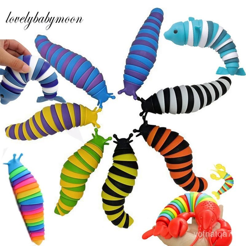 Toy Fat Brain Slug Articulated Flexible 3D Slug Fidget Toy All Ages ...