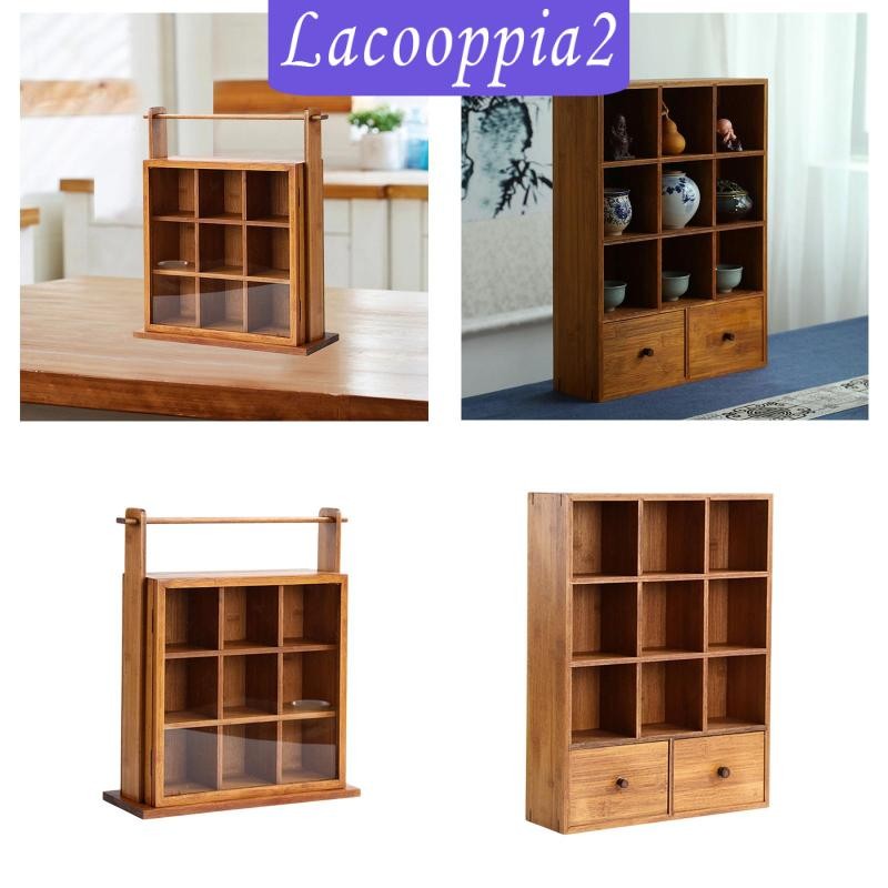 [Lacooppia2] Tea Set Storage Rack Classic Teaware Shelf for Tea Room ...