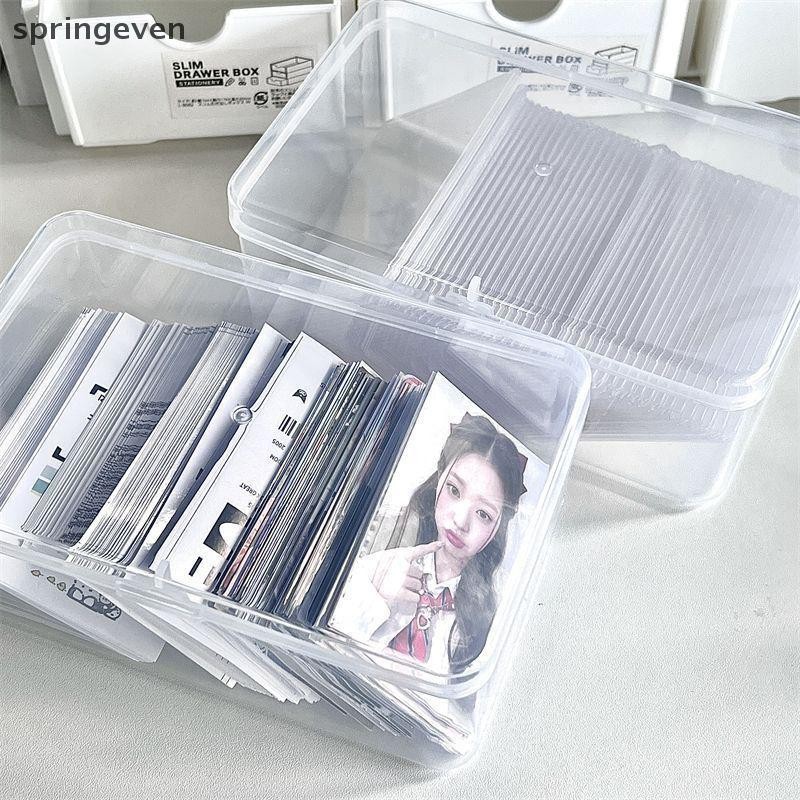 [springeven] Korean Transparent Storage Box Blind Box Card Photocard ...