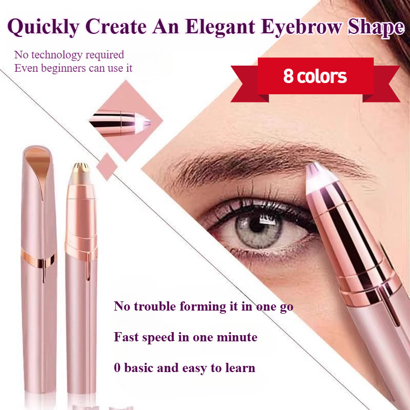 Multifuctuinal Electric Eyebrow Trimmer USB Charging Removal Epilator ...