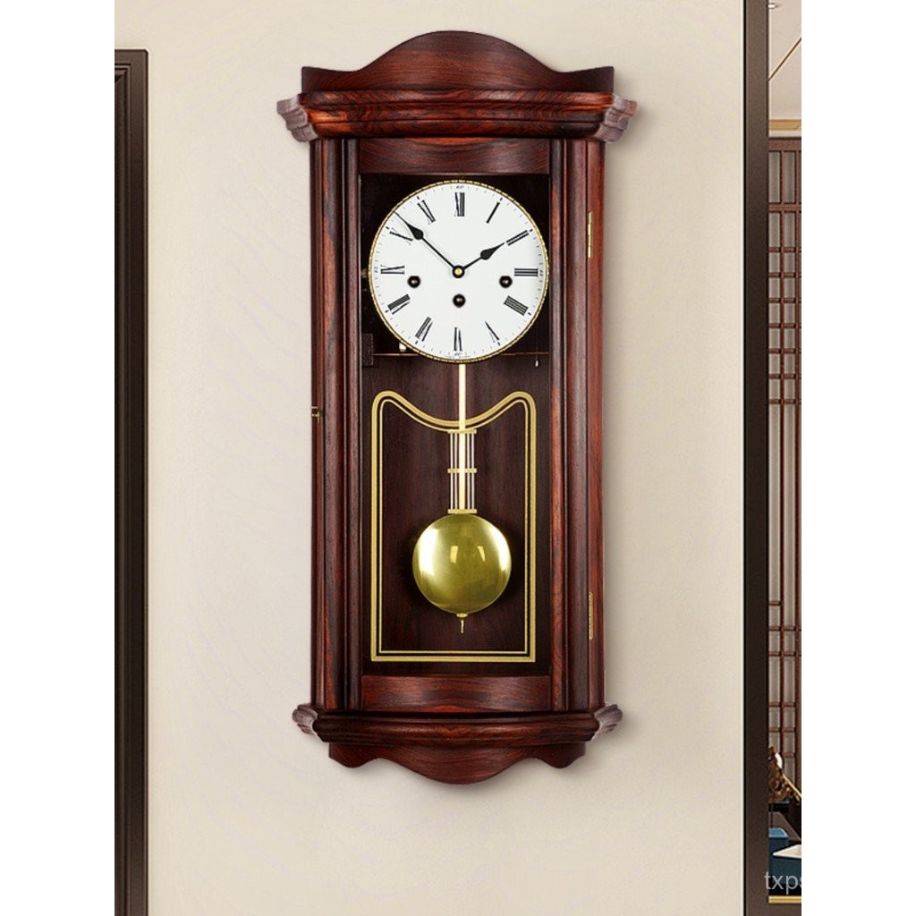 Han Dynasty Clock Wall Clock Living Room Solid Wood Pendulum Clock Wall ...