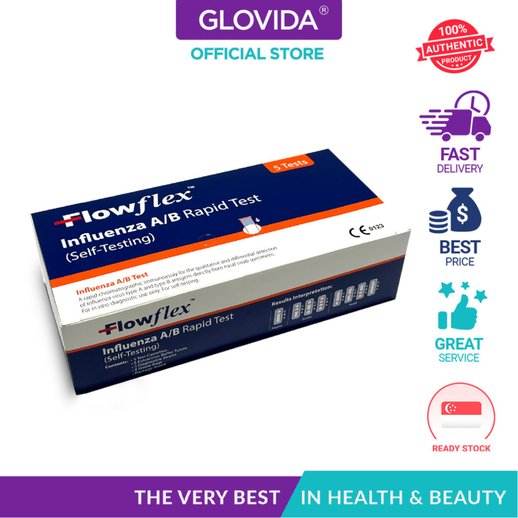 Flowflex Influenza A/B Rapid Self Test Kit 5's | Shopee Singapore