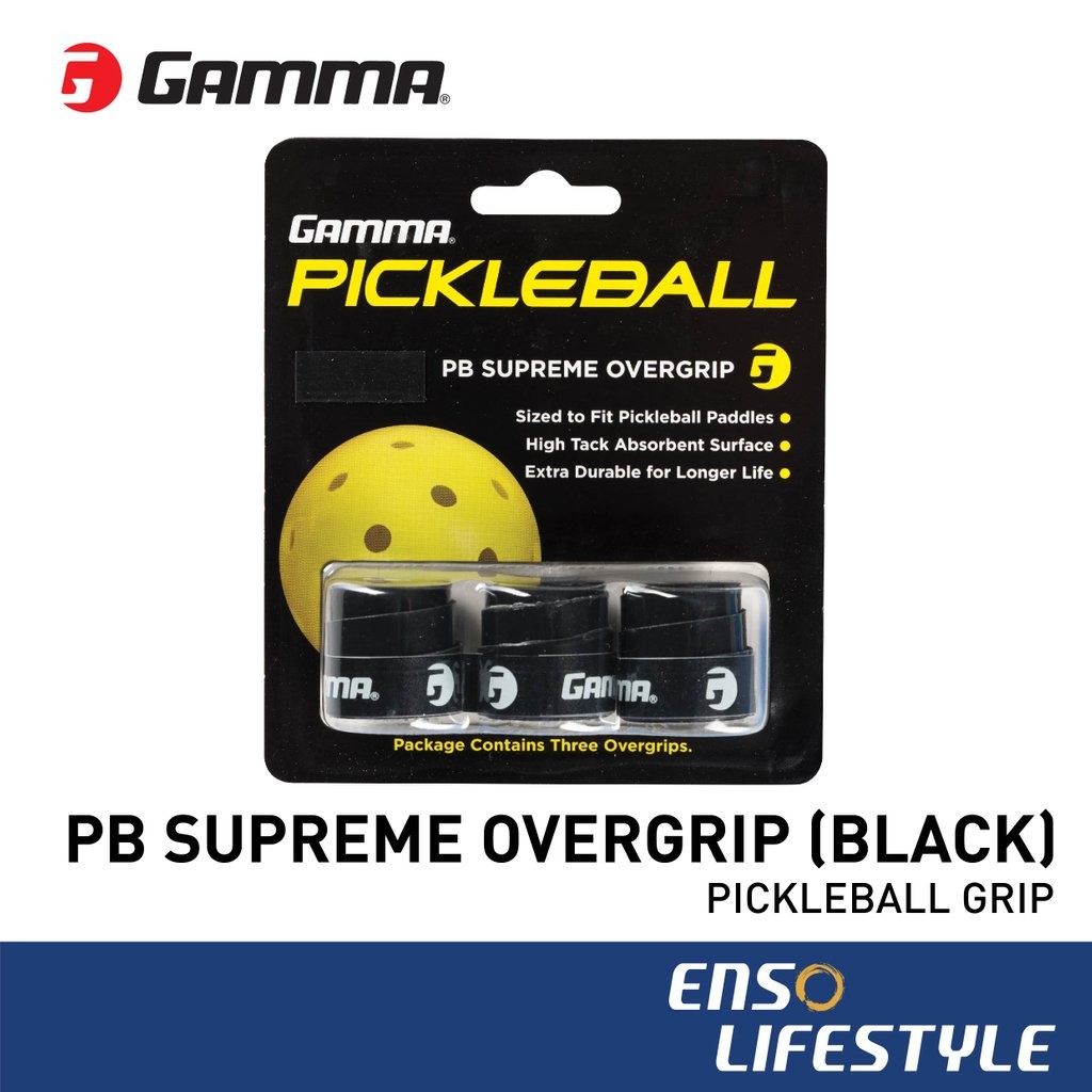 GAMMA Pickleball Over Grip - Supreme Over Grip (Black) [Enso Lifestyle ...