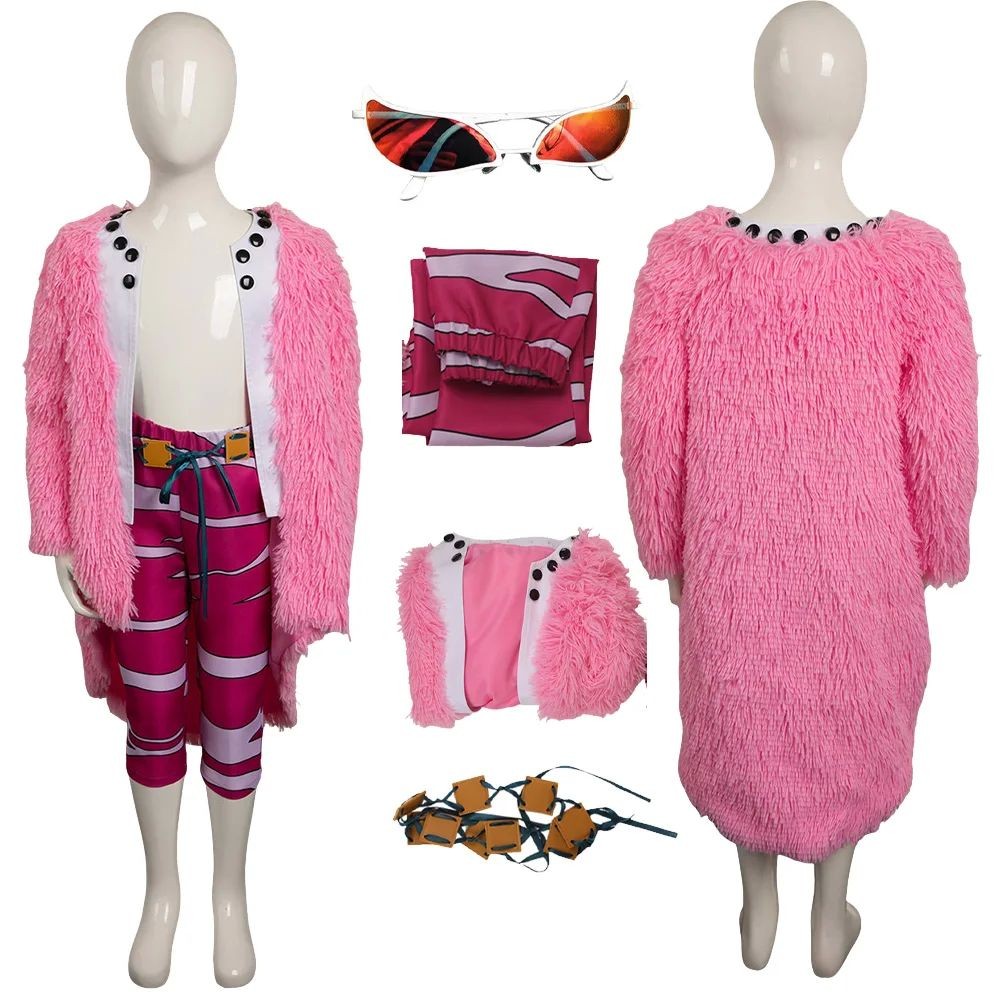 Kids Children Donquixote Doflamingo Cosplay Costume Anime Super Villain ...
