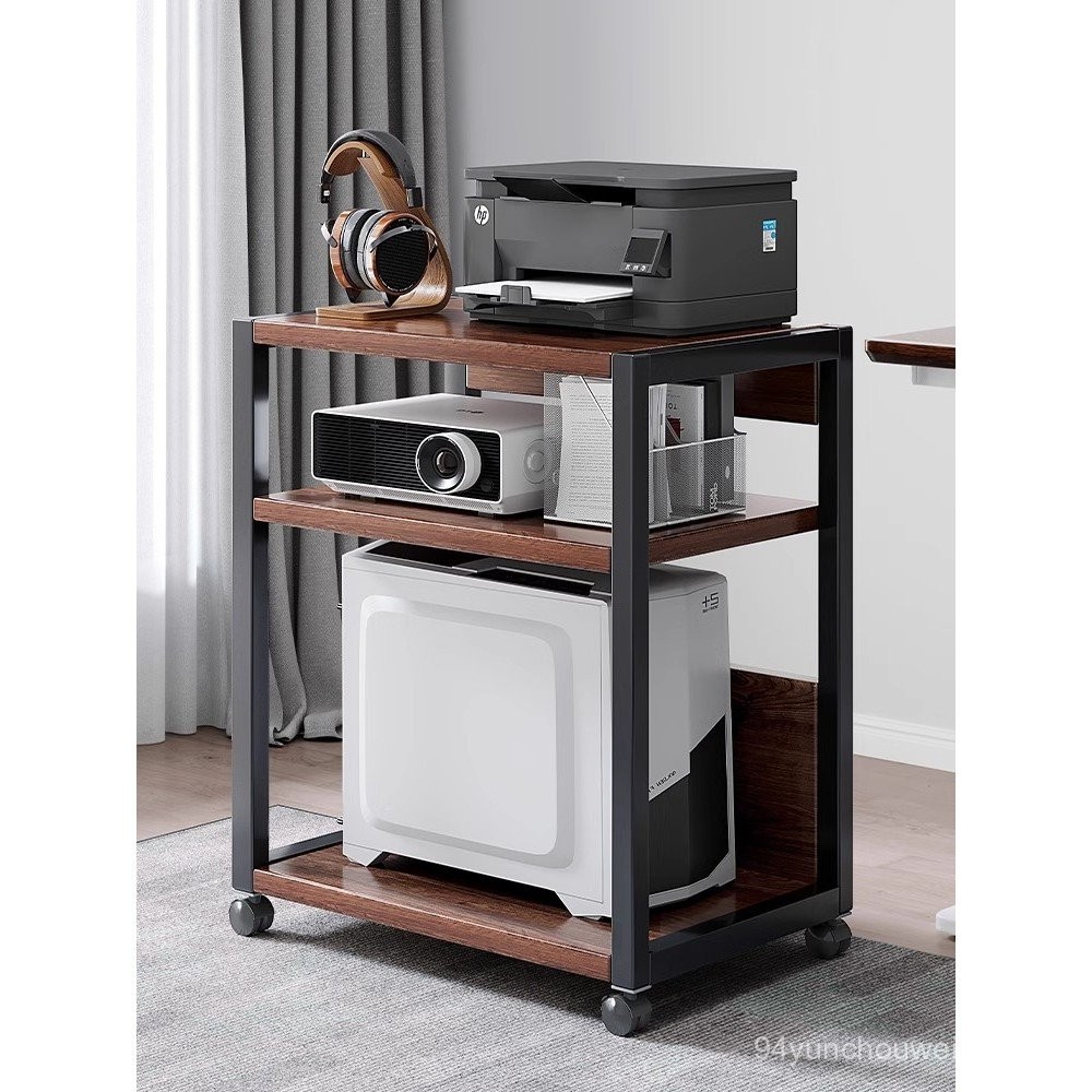 Printer Storage Rack Movable Bookshelf Small Apartment Floor-Standing ...