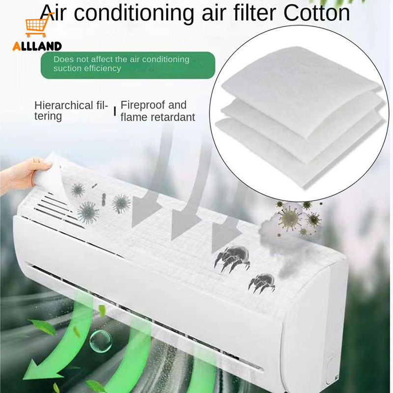 20 Pcs/ Set Non-woven Air Conditioner Filter Paper Portable Cuttable ...