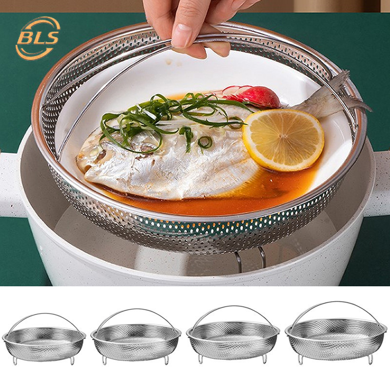 Portable Handheld Anti-scald Stainless Steel Round Steamer Tray Home ...