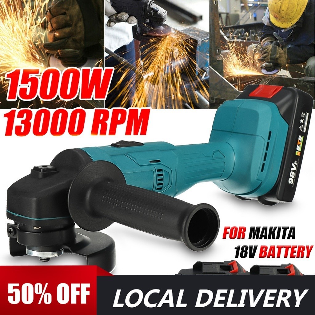 1500W Electric Cordless Angle Grinder 100mm With 32000 mAh / 16000 mAh ...