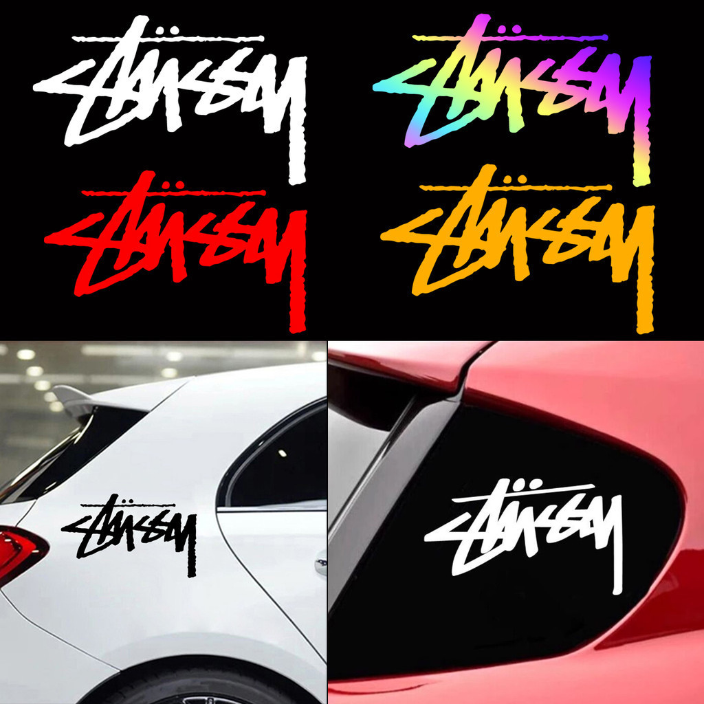 Stussy Logo Vinyl Sticker Reflective Car Window Body Decal | Shopee ...
