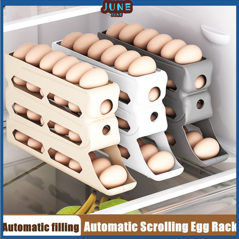 4 Tiers Automatic Egg Rolling Rack Slide-type Egg Tray for 30 Eggs ...