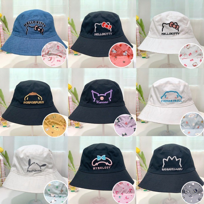 Hello Kitty Double-Sided Hat Kawaii Sanrio Cinnamoroll Anime My Melody ...