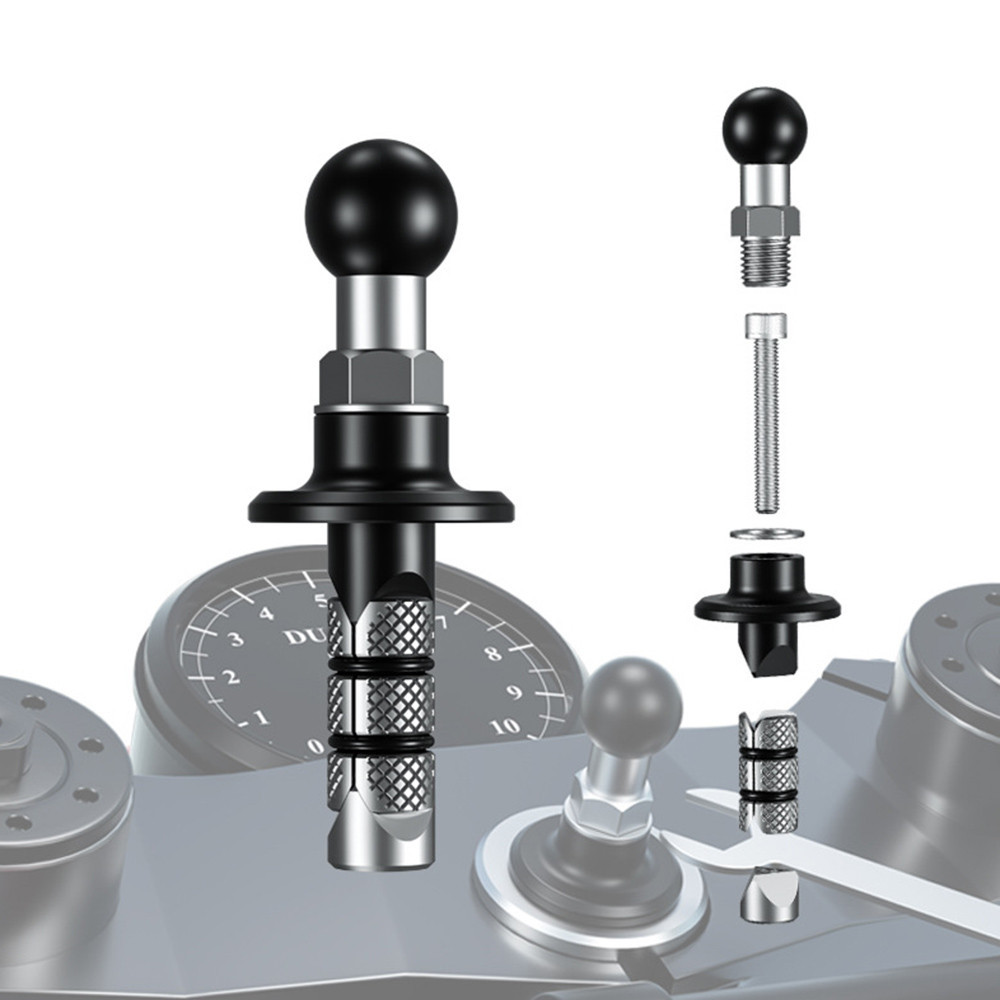 Motorcycle Fork Stem Mount Base with 17mm/25.4mm TPU Ball for Stem ...