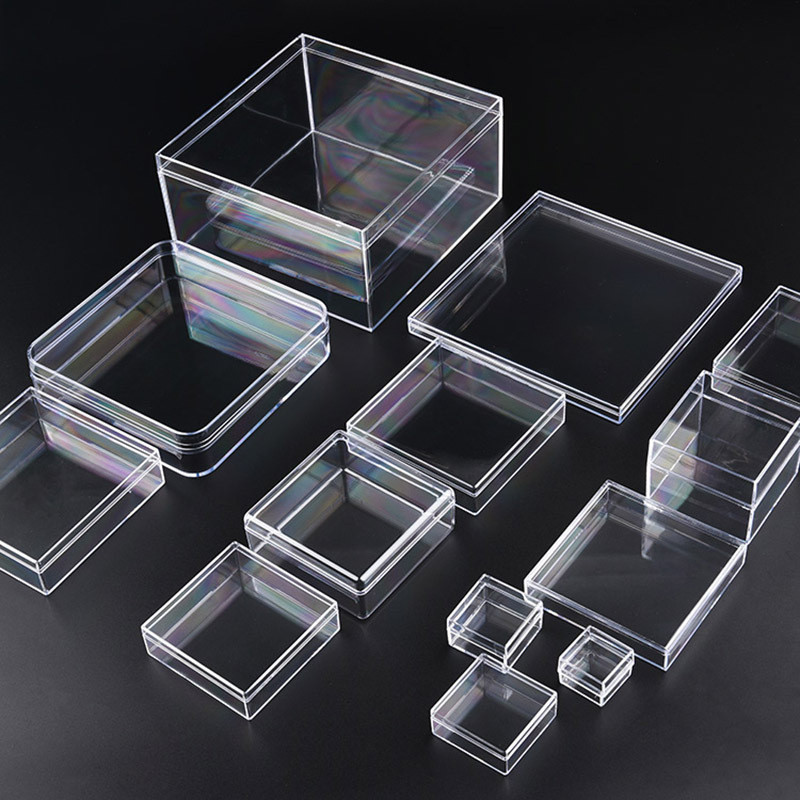 Fully Transparent PS Plastic Box Small Product Packaging Box Jewelry ...