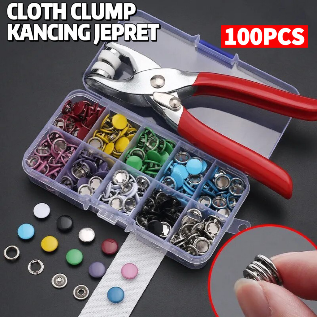 Cloth Clump Set of 100 PCS Stainless Steel Snap Buttons Stainless ...