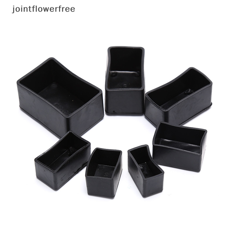 JOSG 8pcs Rectangle Silicone Chair Leg Caps Non-slip Table Foot Cover ...