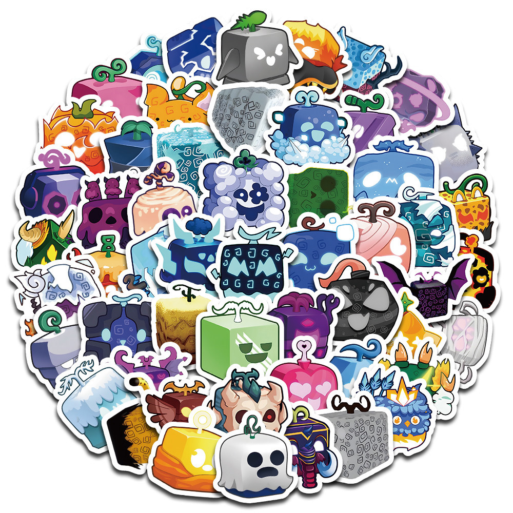 104PCS Hot Game Blox Fruits Waterproof Graffiti Stickers for Helmet ...