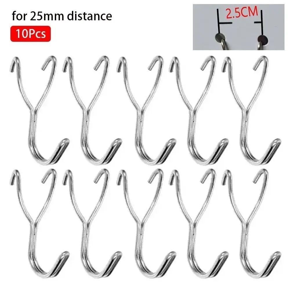 SWEETJOHN 10 pcs Peg Board Hook, Display Wall-mounted Stainless Steel ...