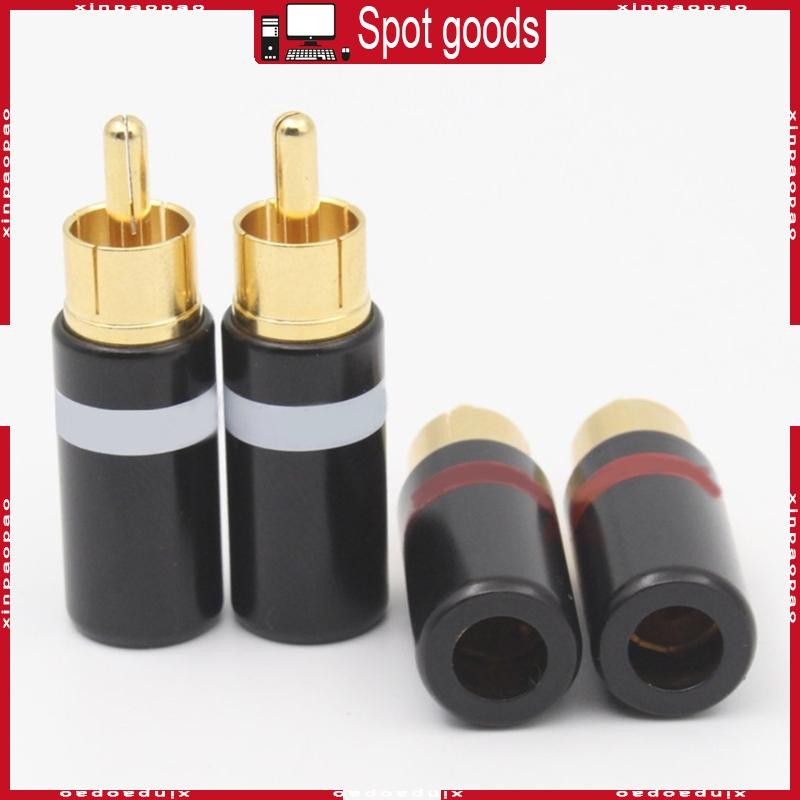 XI 6mm Diameter Solder Terminals Connectors Male Plug Cable Connectors ...