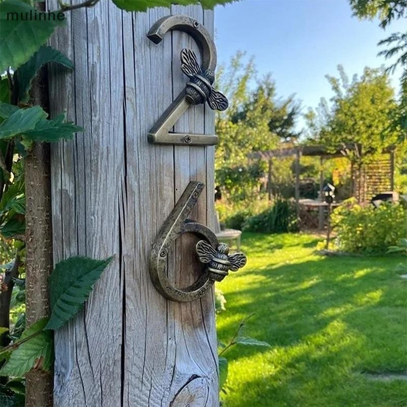MU Bee House Number Sign Brass Bee House Number Metal Crafts Modern ...