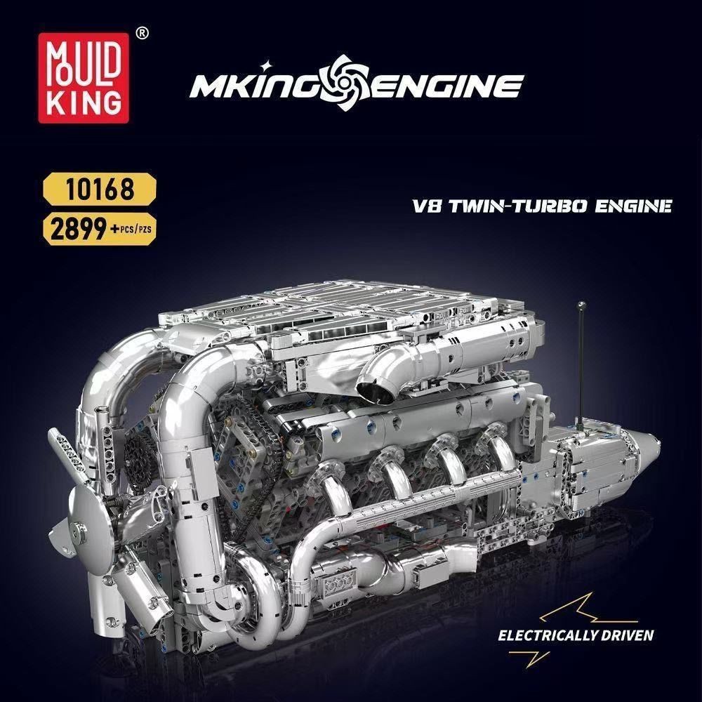 Mould King AMG V8 Engine 2899Pcs Building Blocks Full Simulation Engine ...