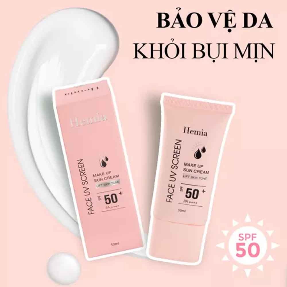 HEMIA sunscreen 50ml natural whitening and tone-enhancing SPF50 ...