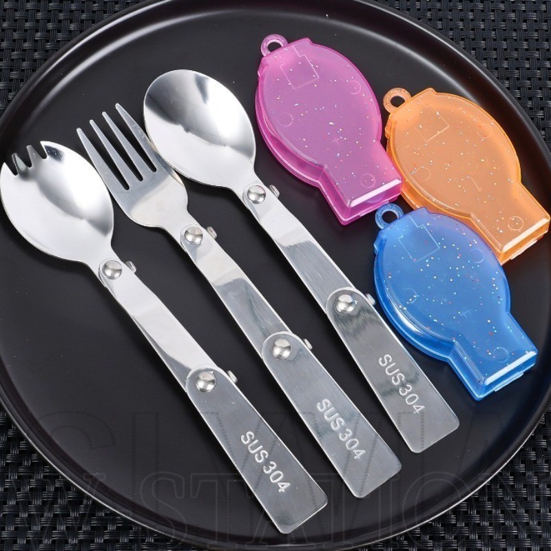 SLXC-Outdoor Folding Tableware - Portable, Stainless Steel, Foldable ...