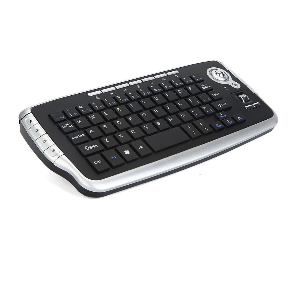 Multimedia Keyboard Wireless Trackball Keyboard Mini 2.4G Wireless ...
