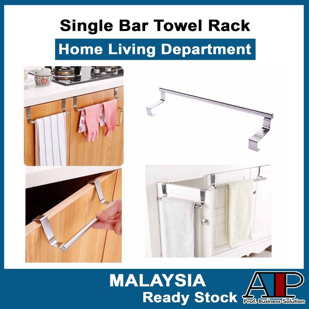 Kitchen Multi-purpose Stainless Steel Single-bar Towel Rack Laundry ...