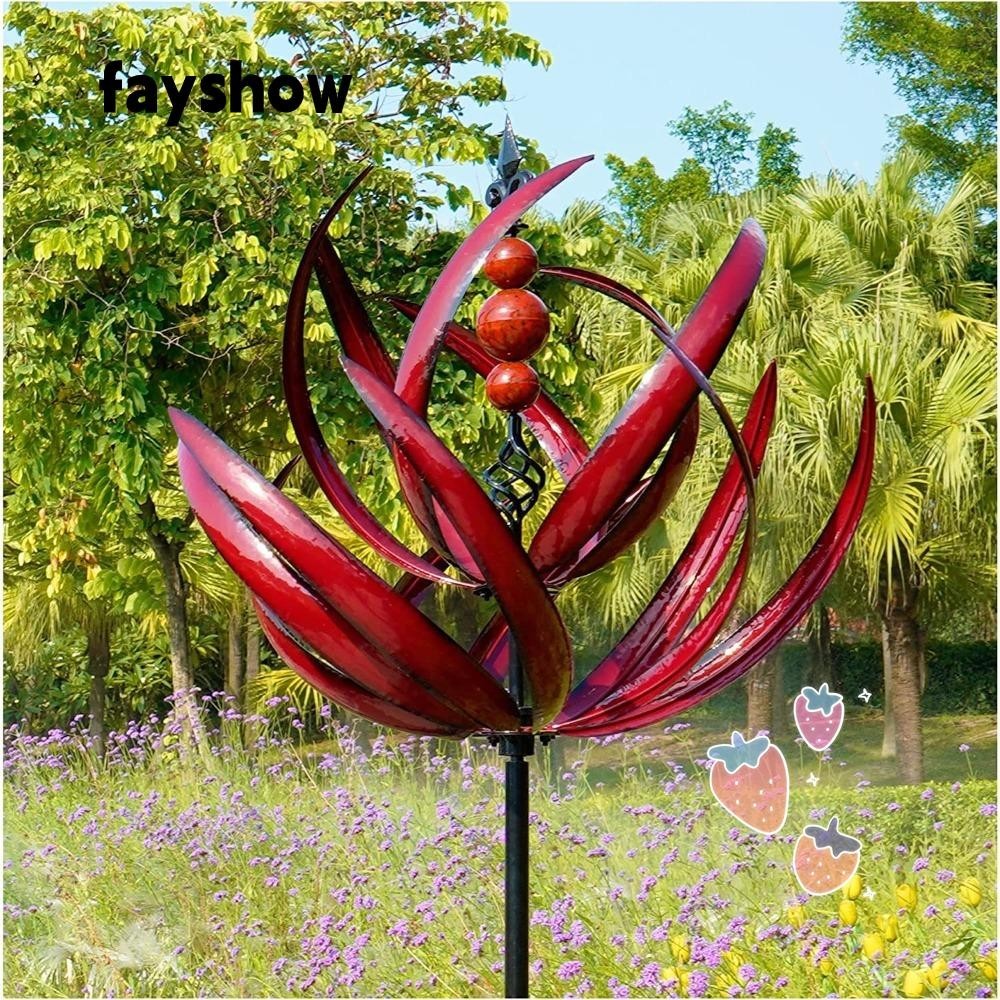 FAY Iron Art Windmill, Metal Rotating Rotating Windmill, Creative ...