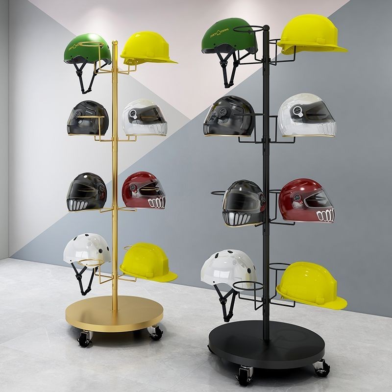 Motorcycle Helmet Display Helmet Floor Rack Workshop Site Hatstand Sun ...