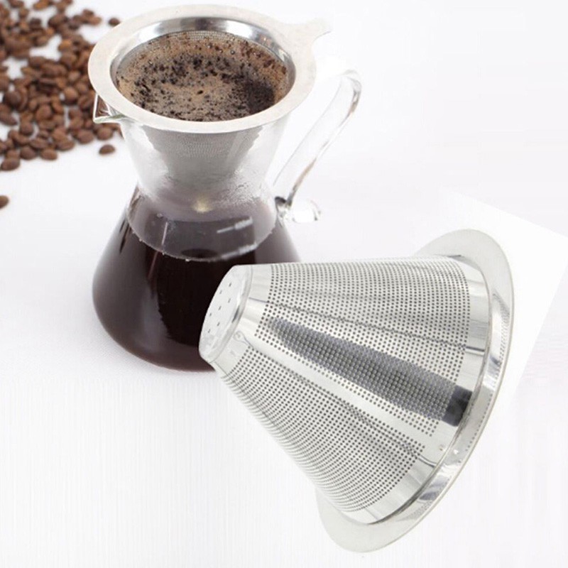 [ANME] Stainless Steel Mesh Pour Over Cone Coffee Dripper Filter Tea ...