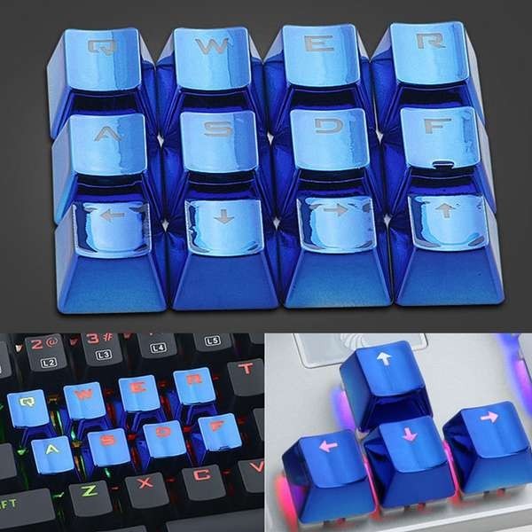 PBT Personality Translucent Keycaps Blue Axis Anime Game Chicken ...