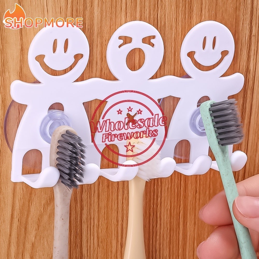 [Wholesale Price] Bathroom Smiley Face Toothbrush Hook Self Adhesive ...