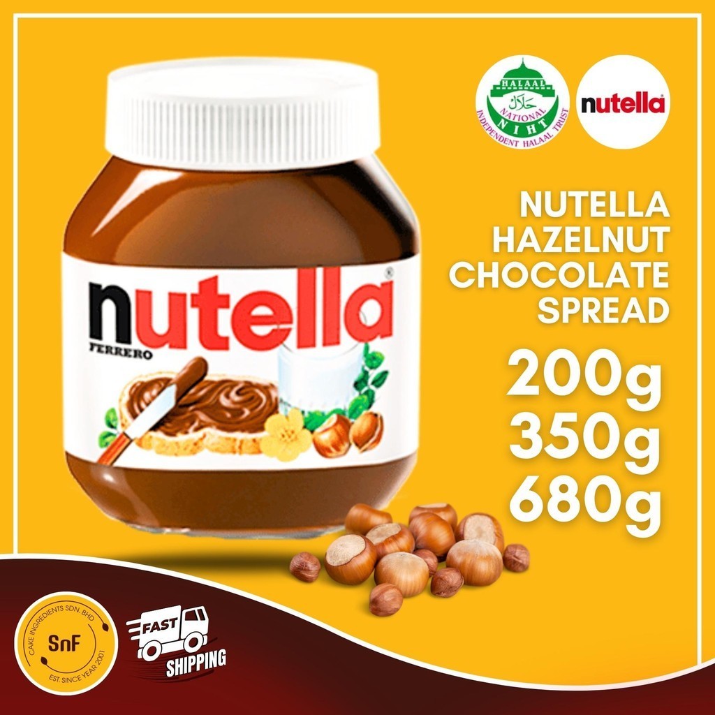 Nutella Hazelnut Chocolate Spread Ferrero Food Nutella Jar Nutella ...