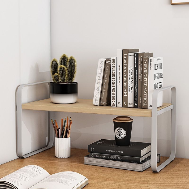 Desktop Shelf Iron Table Multi-Layer Storage Small Shelf Student ...