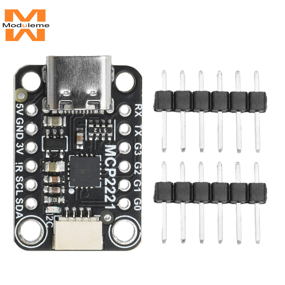 MCP2221A USB to GPIO ADC/I2C Adapter Module Type-C Interface Pin Not Soldered | Shopee Singapore