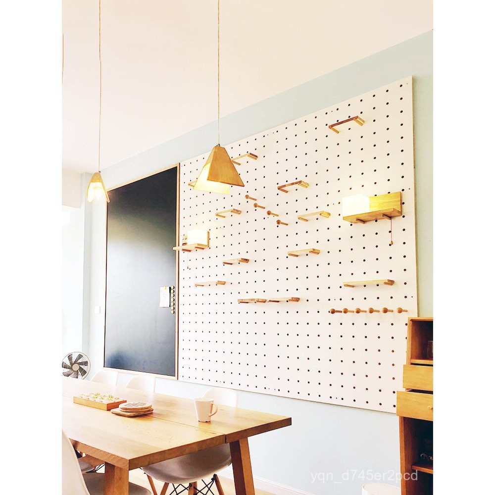 J-H/Perforated Board Shelf Wardrobe Multi-layer Solid Wood Perforated ...