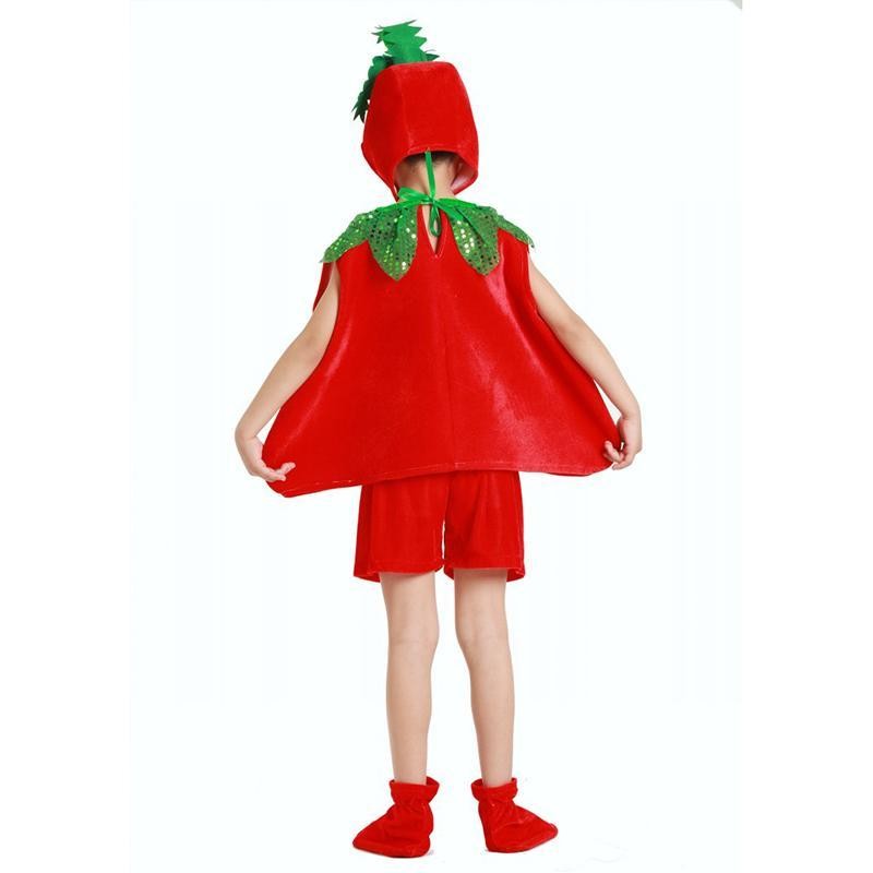 Children Fruit Vegetable Performance Costume Persimmon Tomato Costume ...