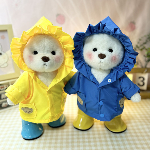 Labubu clothes Medium Lena Joint Bear Clothes Hooded Raincoat Rain ...