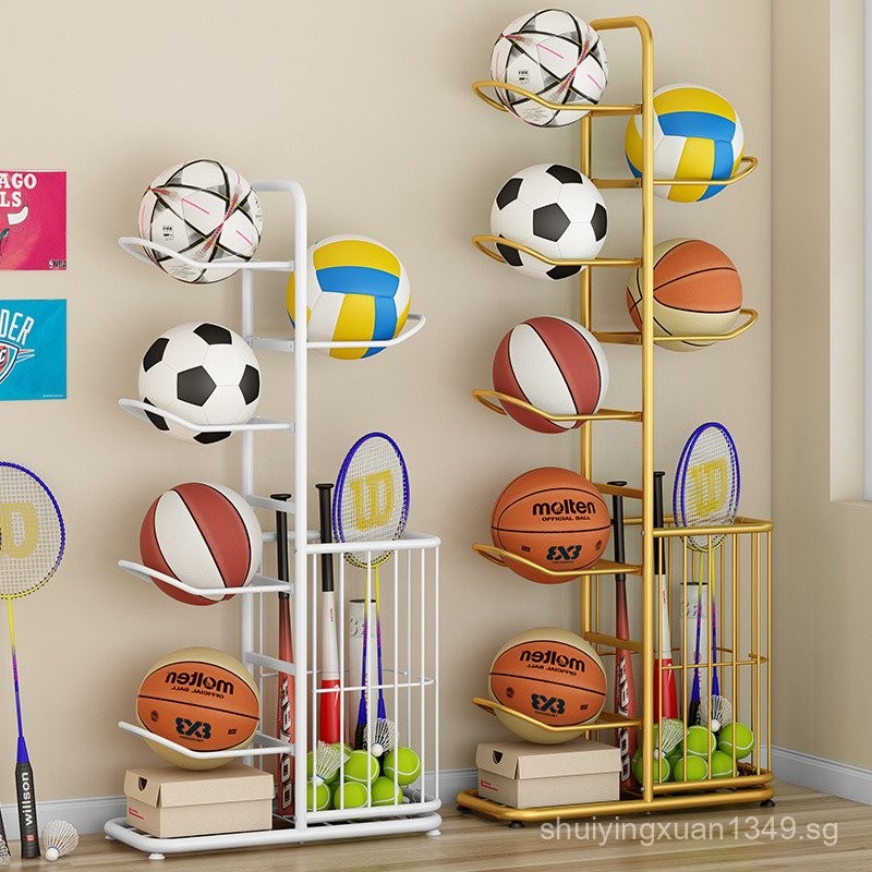 Basketball Storage Rack for Home Bedroom, Soccer Ball Storage Basket ...