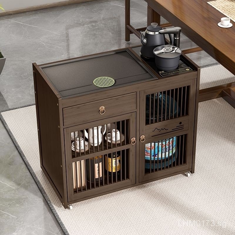 Kung Fu Tea Cart Non-Solid Wood Tea Table with Wheels Mobile Tea ...