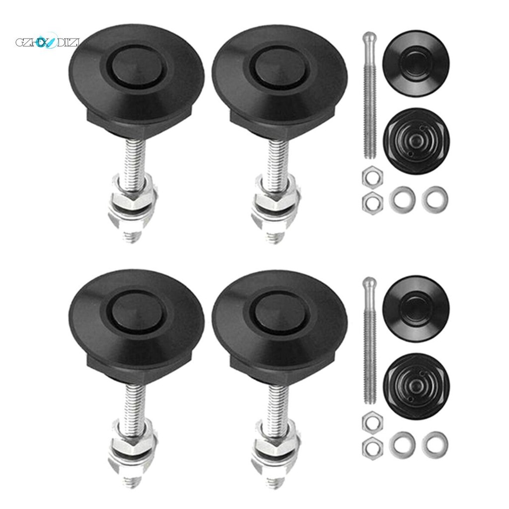 2set Push Button Quick Release Hood Bonnet Pins Lock Clip Car Bumper ...