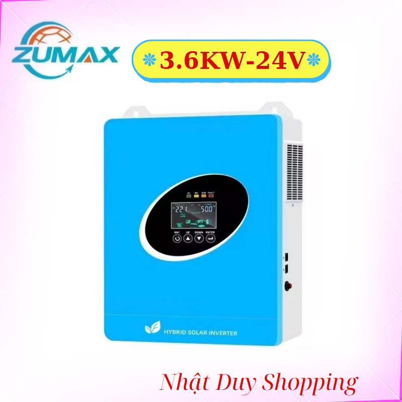 Zumax Inverter 3.6KW 24V On/Off 24V- PV 55-500VDC -ACTIVITY WITHOUT ...