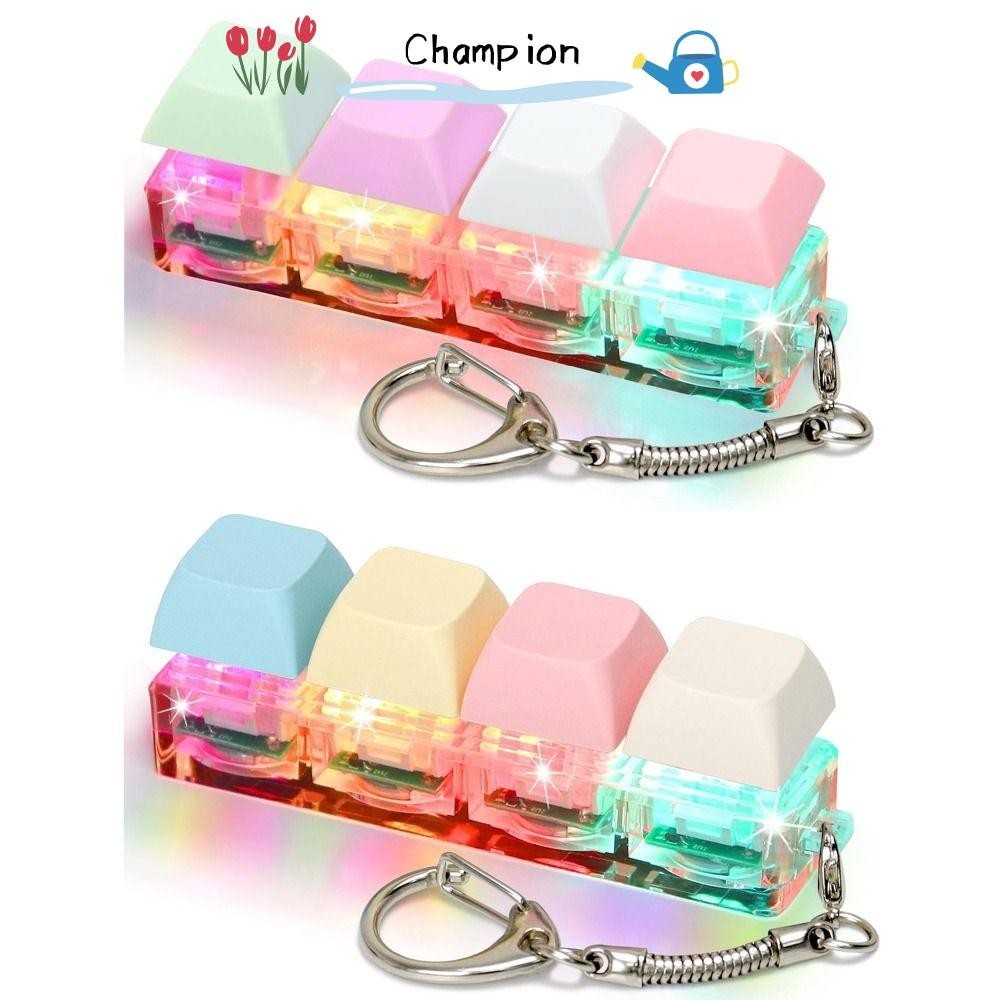 CHAMPIONO Keyboard Clicker with LED Light, Fun Toys with Keychain ...