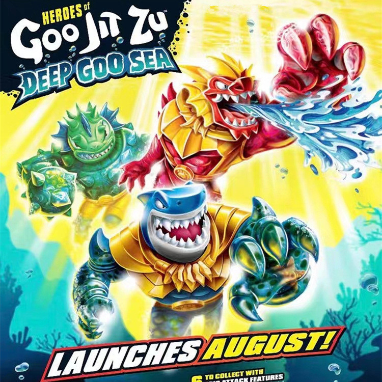 New Goo Jit Zu Deep Sea Hero Soft Glue Shark Man Decompression Vent Toy ...