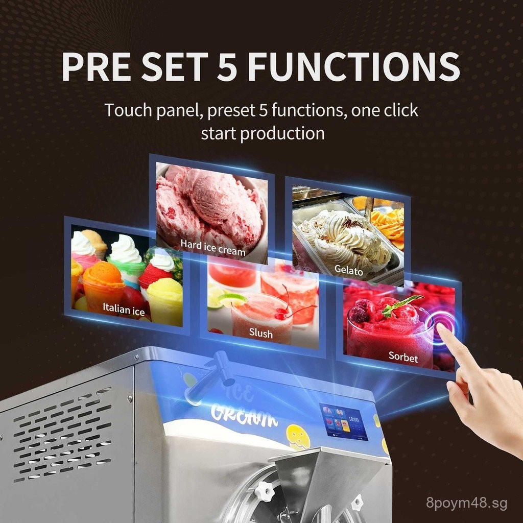 Commercial High-Yield Vertical Hand-Pulled Ice Cream Machine Daily ...
